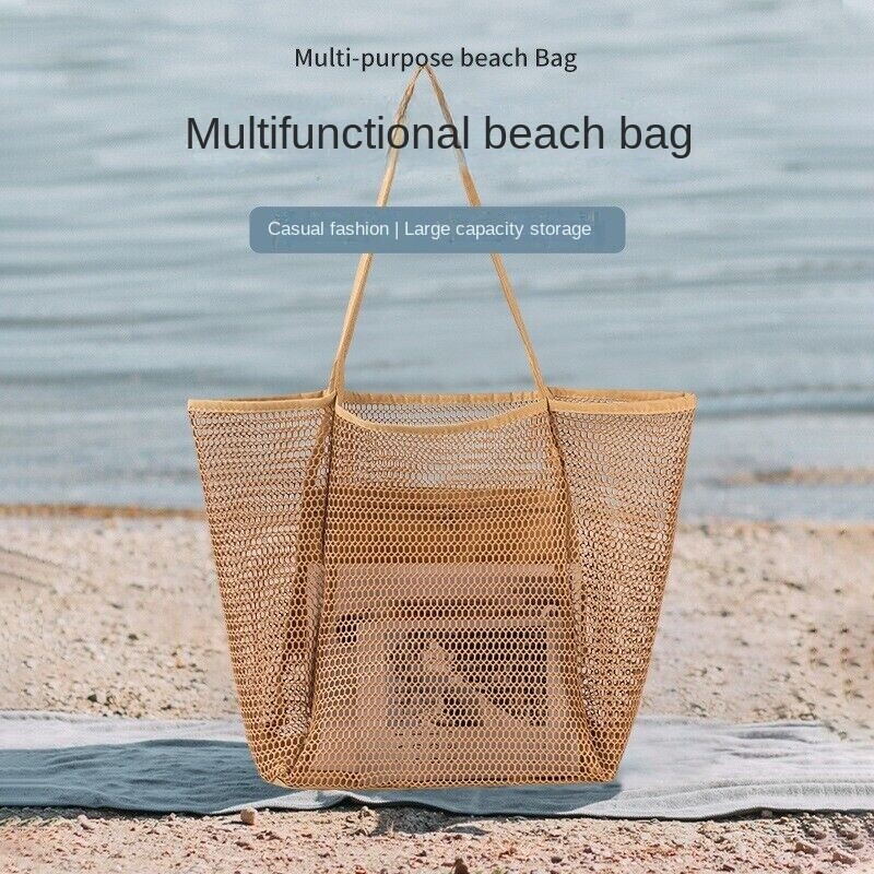 Beach Bag Handbag Beach Net Bag Toiletries Swimming Clothes Storage Bag ...