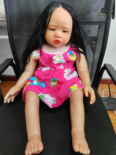 Artist Painted Finished Reborn Baby Doll 30" African Girl Brown Skin ...