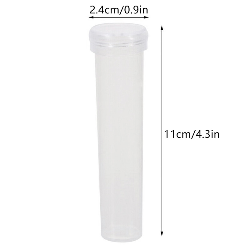 50Pcs Plastic Flower Nutrition Tube With Cap Fresh Water Storage Plant ...