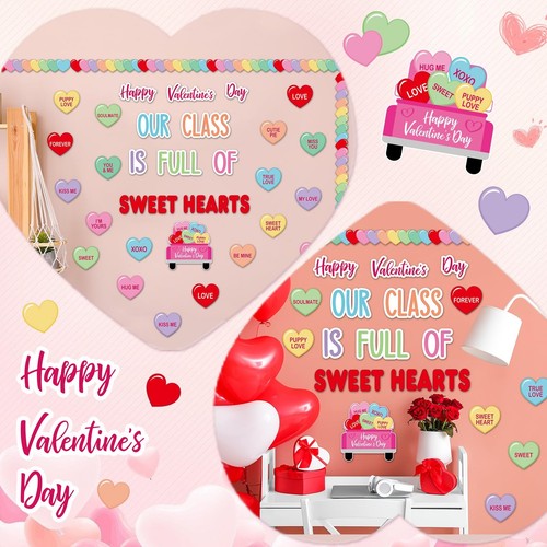 Valentine's Day Heart Bulletin Board Classroom Decorations Valentines ...
