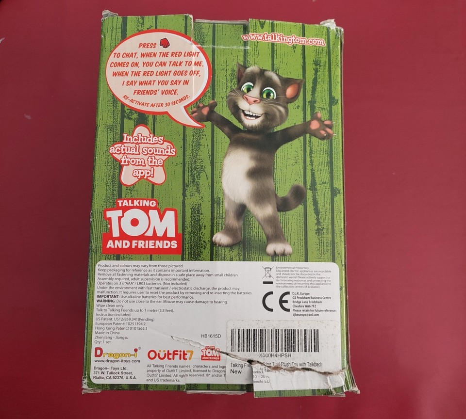 Talking Tom and Friends Talk Back Toy Includes actual sounds from app ...