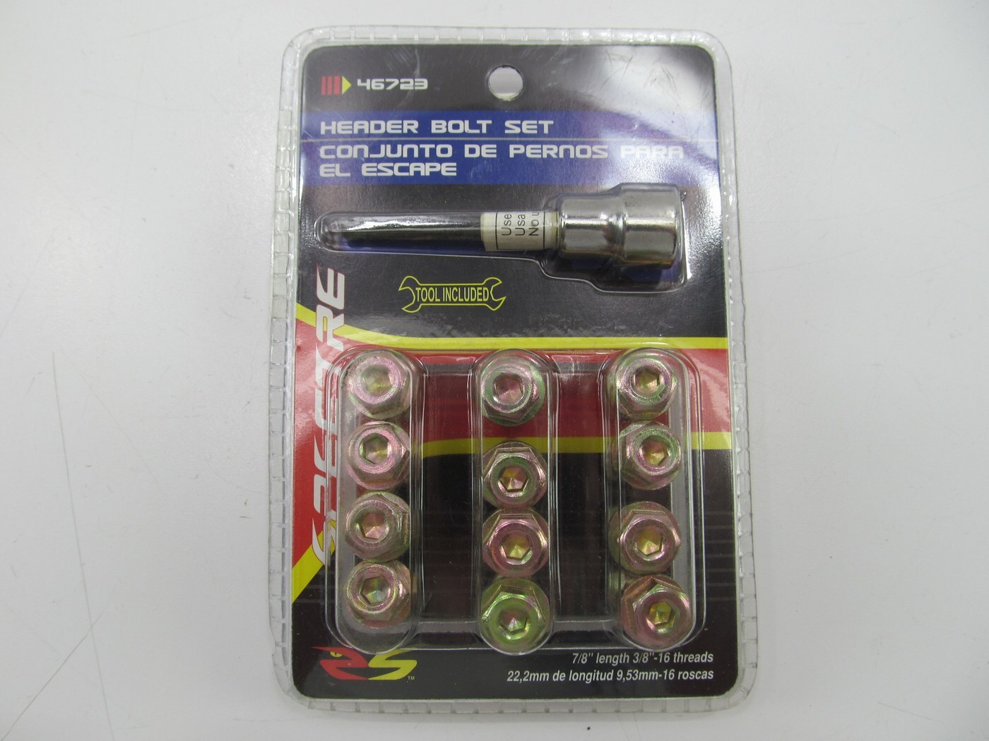 Spectre 46723 Exhaust Header Bolt Set Kit, 12 Pcs 3/8-16 X 7/8" | eBay