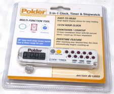 Polder 3 in 1 Clock Timer Stopwatch 898-90 Multi Function Tool for sale ...