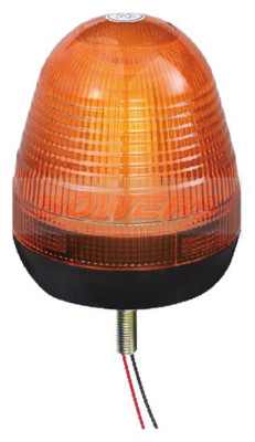 12V / 24V SINGLE 1 BOLT POINT MOUNT LED FLASHING AMBER ORANGE WARNING ...