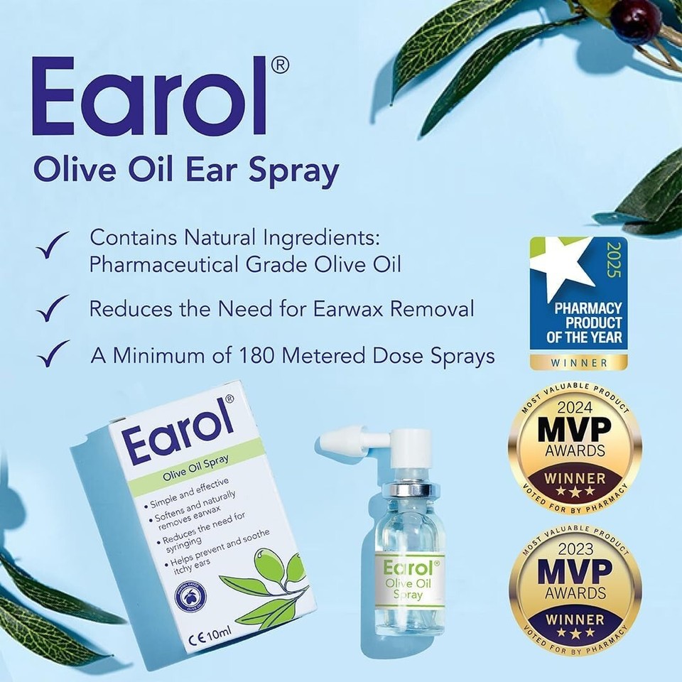 Earol - Olive Oil Ear Wax Removal Spray - 10ml | eBay UK