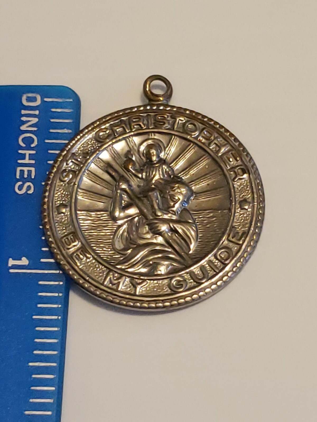 St Christopher Be My Guide Religious Medal Pendant Saint of Travelers ...
