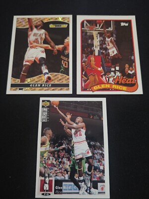 MIAMI HEAT 1995 UD Collector's Choice Glen Rice LOT 3 NBA BASKETBALL ...
