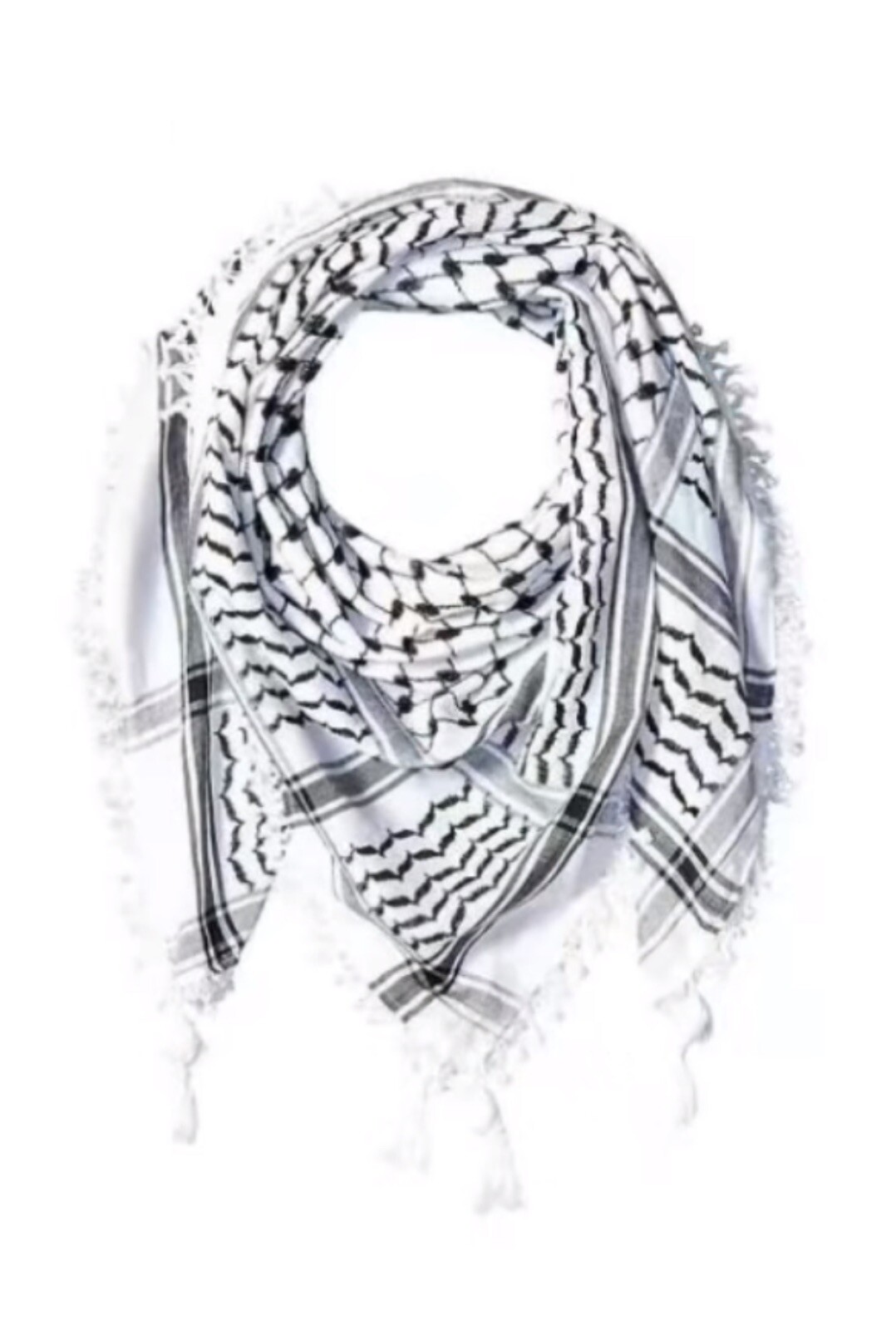 Palestinian Kufyah White and Black Kufiyah Set Of 10 Pcs حطة كوفية ...