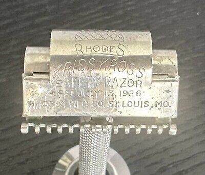 Vintage KRISS KROSS Single Edge SAFETY RAZOR Pat 1920s | eBay