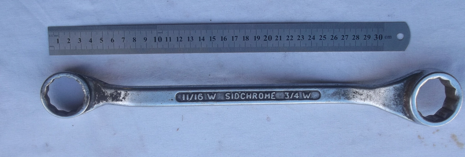 Vintage Sidchrome Whitworth Ring Spanner Morris Austin Hillman Triumph ...