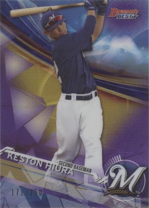 2017 Bowman's Best - Top Prospects Keston Hiura #TP-25 Purple Refractor ...