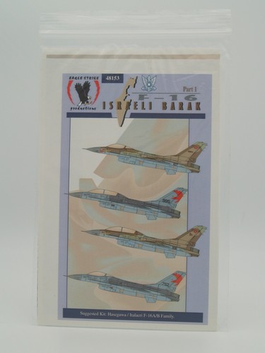 Eagle Strike Decals 48153 Israeli Barak for Italeri or Hasegawa F-16A/B ...
