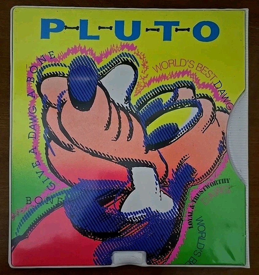 1991 PLUTO Disney Mead 3 Ring Binder Trapper Keeper & Lined Paper ...