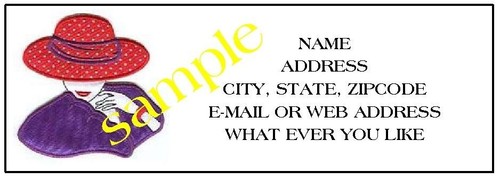 RED HAT SOCIETY ADDRESS LABELS COOL!!! #1 | eBay