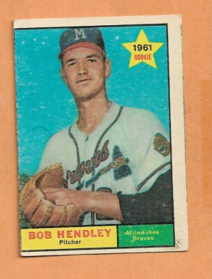 BOB HENDLEY ROOKIE MILWAUKEE BRAVES TOPPS 1961 CARD # 372 | eBay