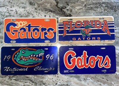Vtg College Football Florida Gators Car License Plate Lot 4 Plastic ...