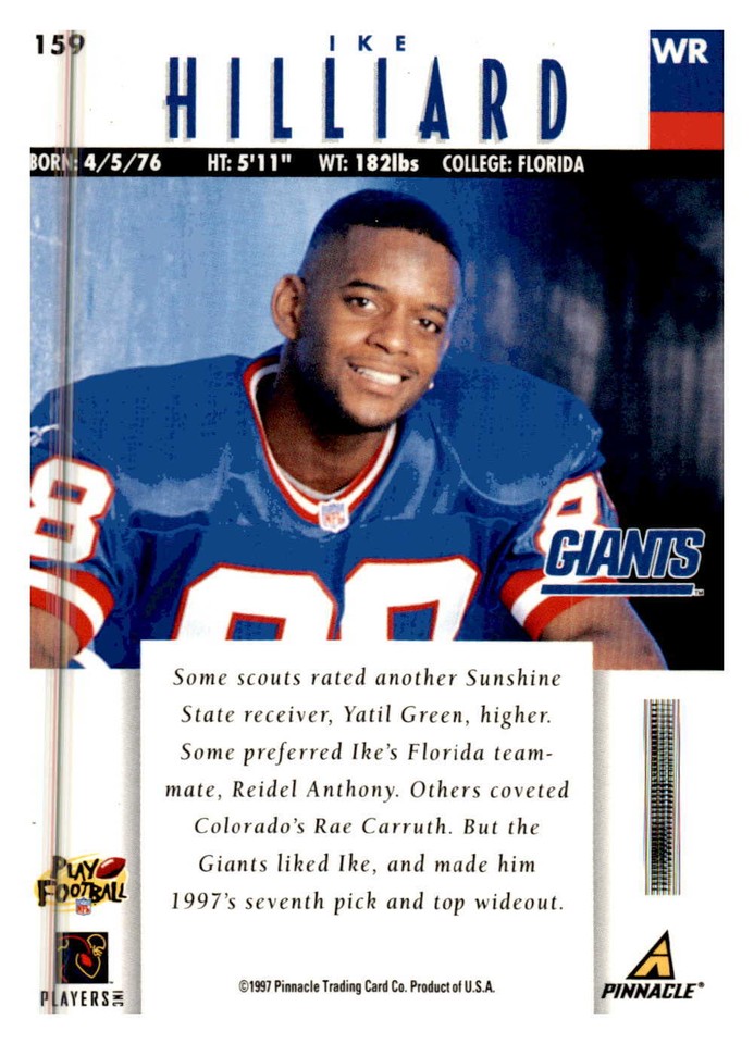 1997 Pinnacle Ike Hilliard ROO, RC159 | eBay