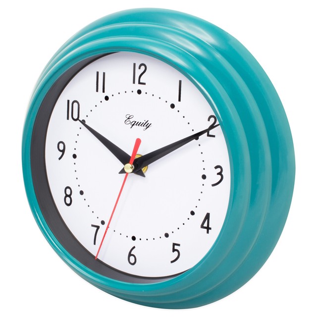 Equity by La Crosse 25020 Analog Wall Clock Teal Blue 8" for sale ...