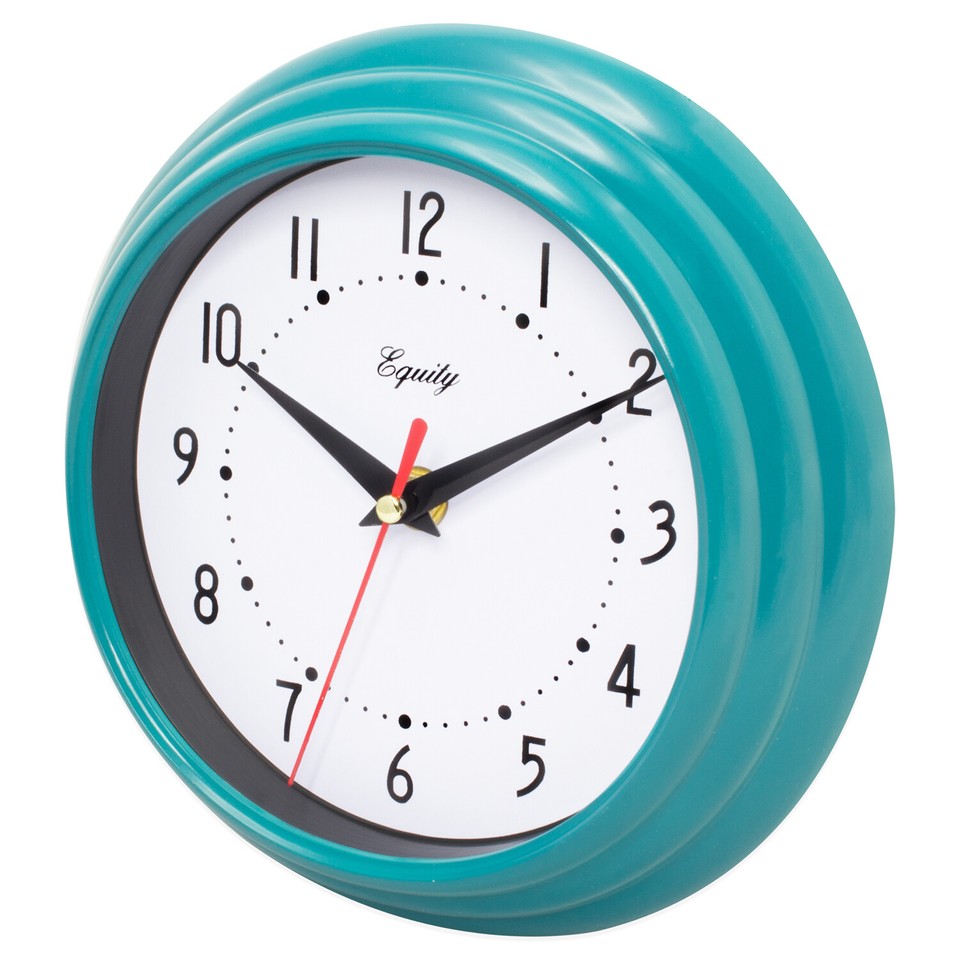 25020 Equity by La Crosse 8" Plastic Analog Wall Clock - Teal | eBay