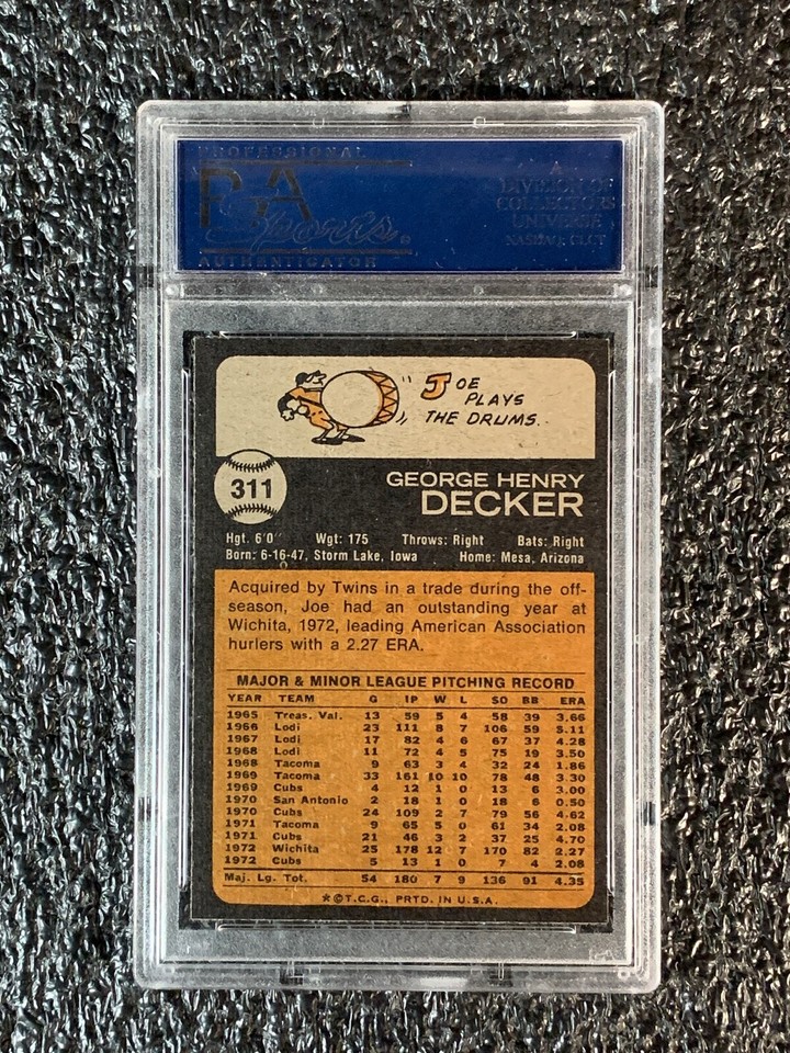 1973 Topps Baseball #311 Joe Decker PSA 8 | eBay