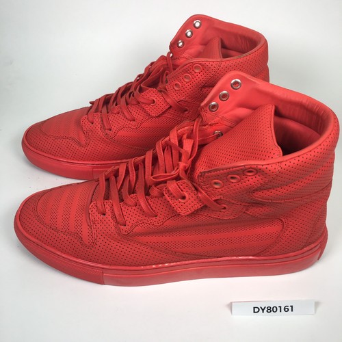 BALENCIAGA High Top Perforated Sneaker RED 43 / 10 - Gem