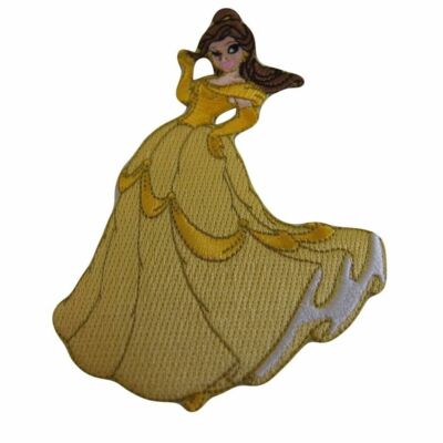Beauty and the Beast Princess Belle 4" Tall Embroidered Iron on Patch ...