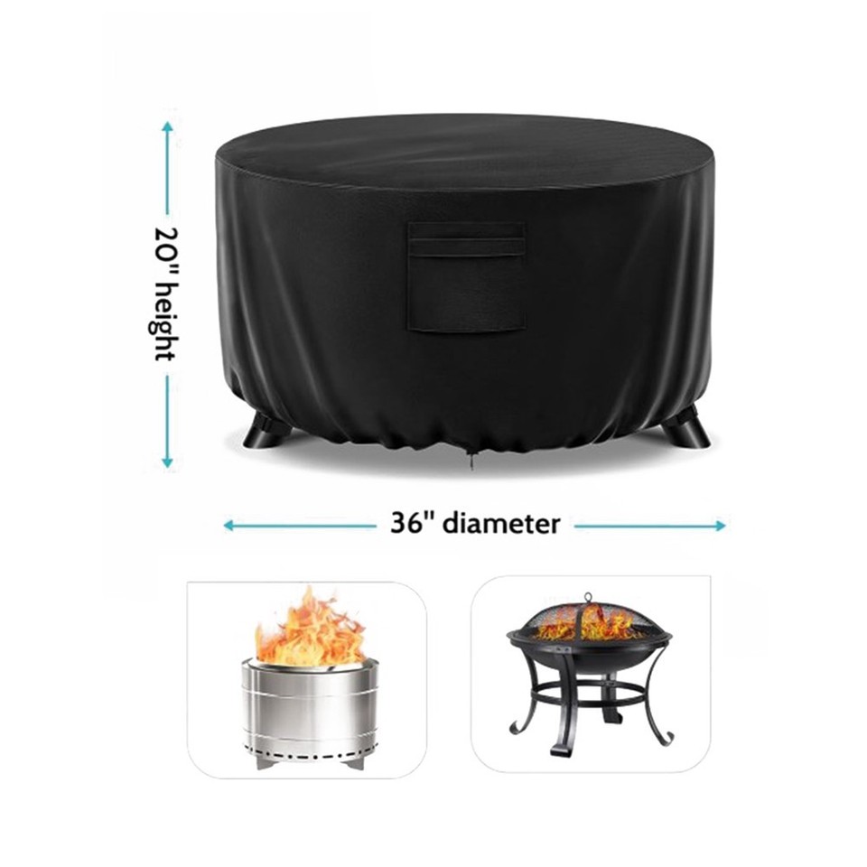 Oxford Fabric 36 Inch Round Fire Stove Cover With Buckle Straps And ...