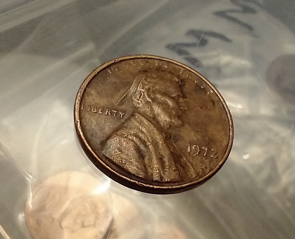 1972-P Lincoln Memorial Cent Strike Through Error Coin | eBay