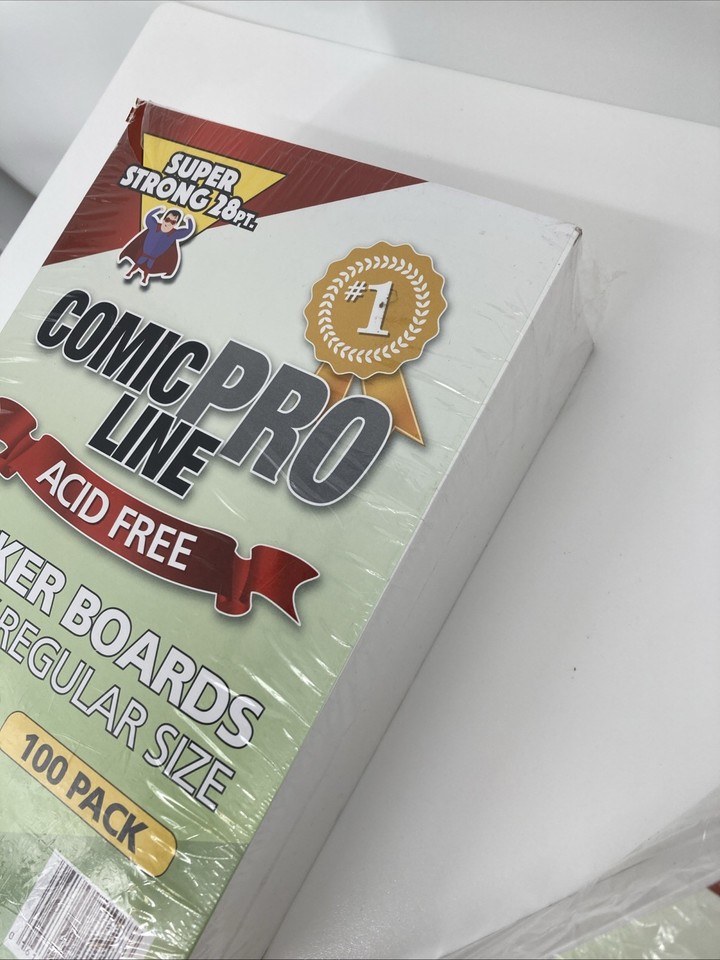 2 Pk Comic Pro Line Backer Boards Golden SIze Comics 56pt Ultra Thick ...