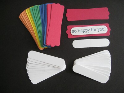 50pc STAMPIN UP 2019 IN COLOR CARDSTOCK MODERN LABEL & WORD WINDOW ...