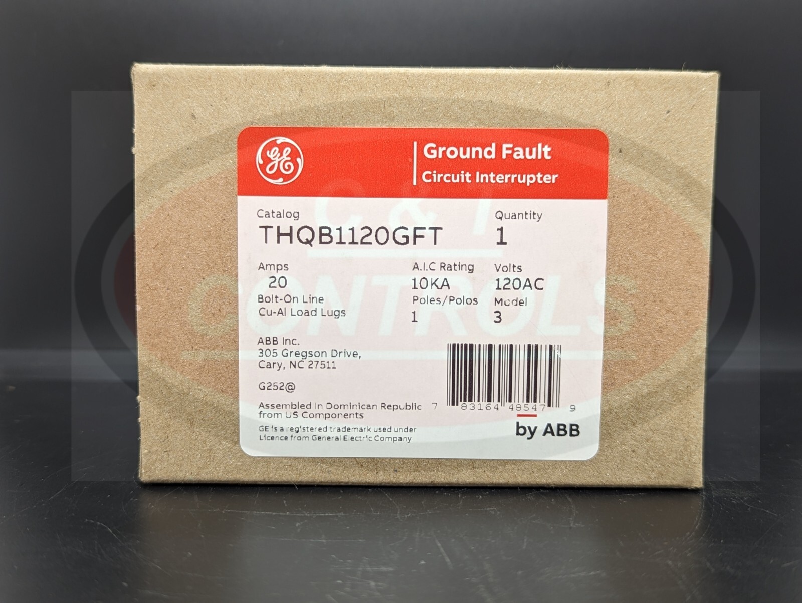 GE THQB1120GFT 1POLE 20AMP Bolt On Circuit Breaker GFCI New In Box USA ...