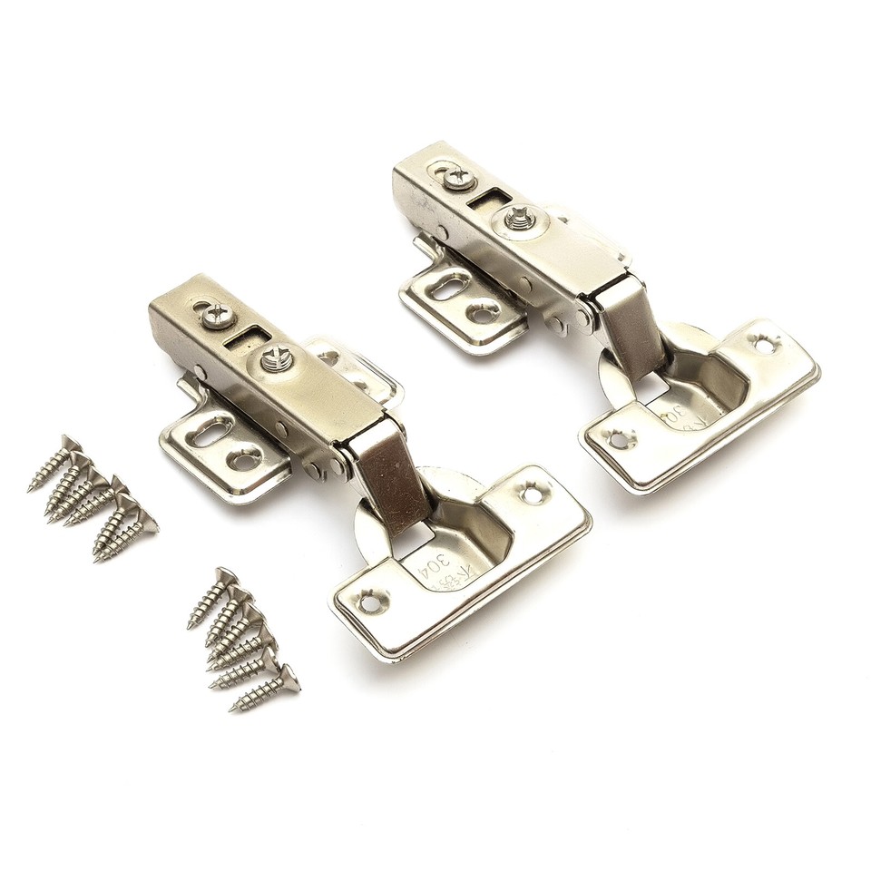 2x Hydraulic Soft Close Hinge Wardrobe Closet Door Full Overlay 35mm ...