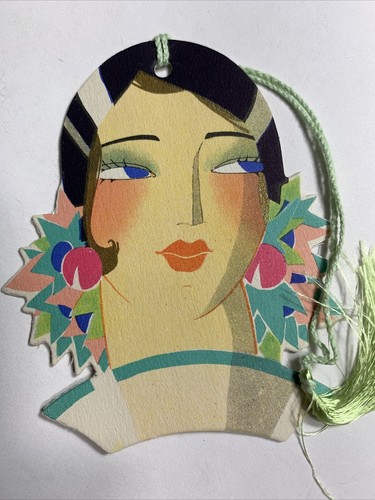 Art Deco Bridge Tally Pretty Flapper Girl Blue Eyes | eBay