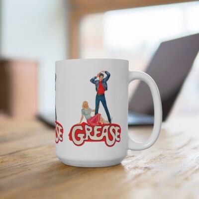 Grease Movie Olivia Newton John Retro Design Ceramic Mug 15oz Extra ...