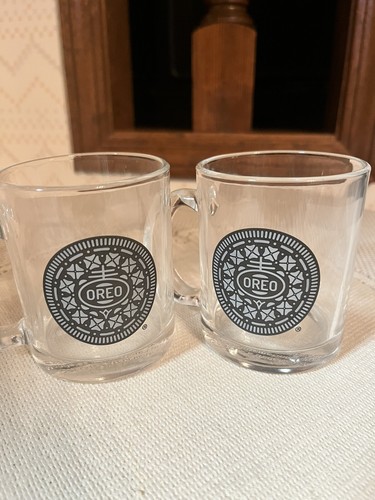 Oreo Dunking Clear Glass 10 oz Mug / Coffee Cup Set 2020 Frankford ...