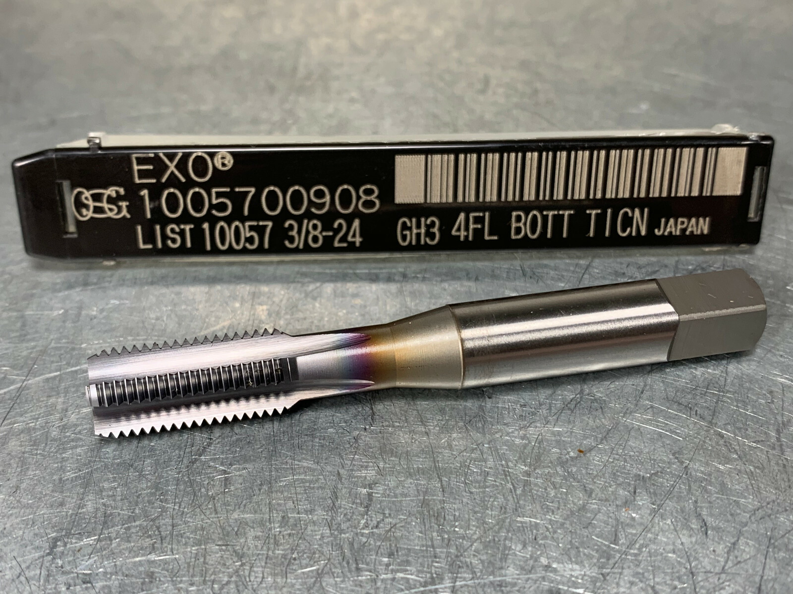 OSG 3/8-24 H3 Tap ExoTap DC Oil Hole 4 Flute Bottom TiCN 1005700908 for ...
