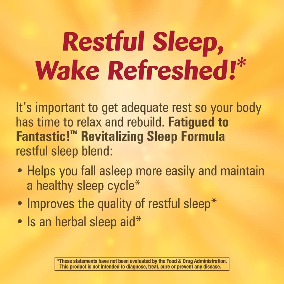Nature's Way Fatigued to Fantastic! Revitalizing Sleep Formula ...