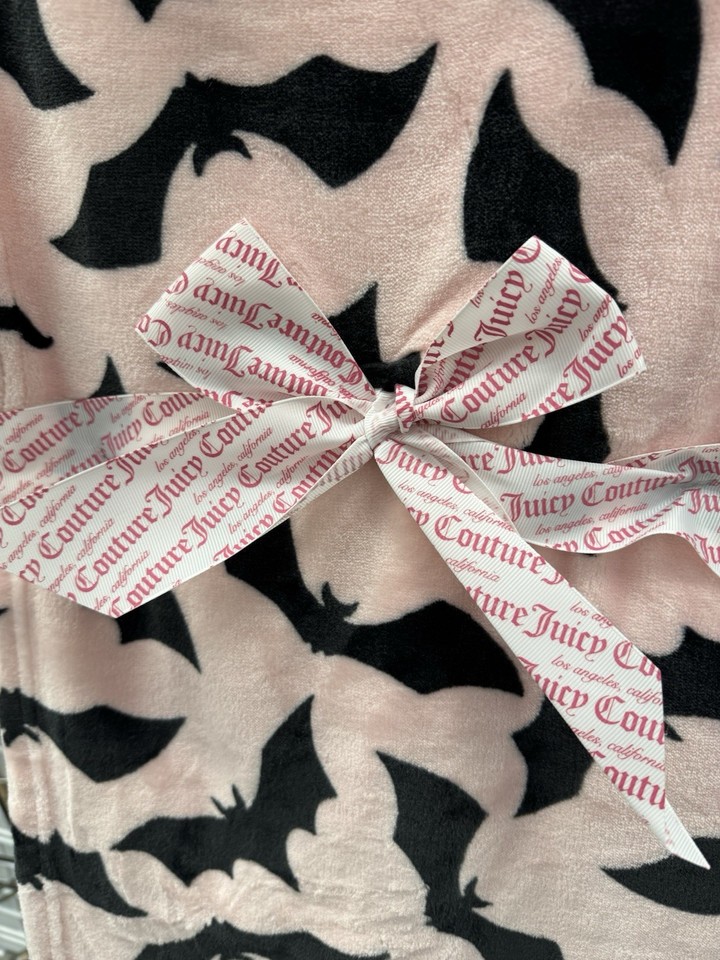 Rare VHTF Juicy Couture Home Y2K Halloween Bats JC Soft Plush Throw Blanket NWT | eBay