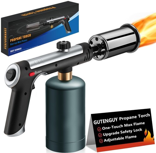 Powerful Propane Torch Gun with Turbo Mode, Flame Thrower Gun with ...
