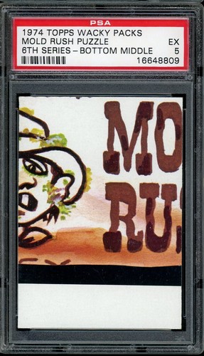 1974 Topps Wacky Packs 6th Series Mold Rush Puzzle Bottom Middle PSA 5 ...