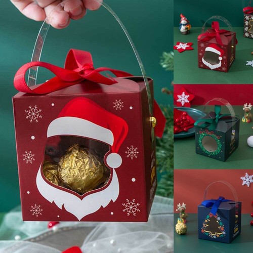 Handle Little Gift Packaging Christmas Paper Bag Candy Box Xmas Party ...