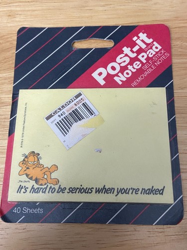 1987 Post-It Note Pad Garfield 40 Sheets *NEW* BD1 | eBay