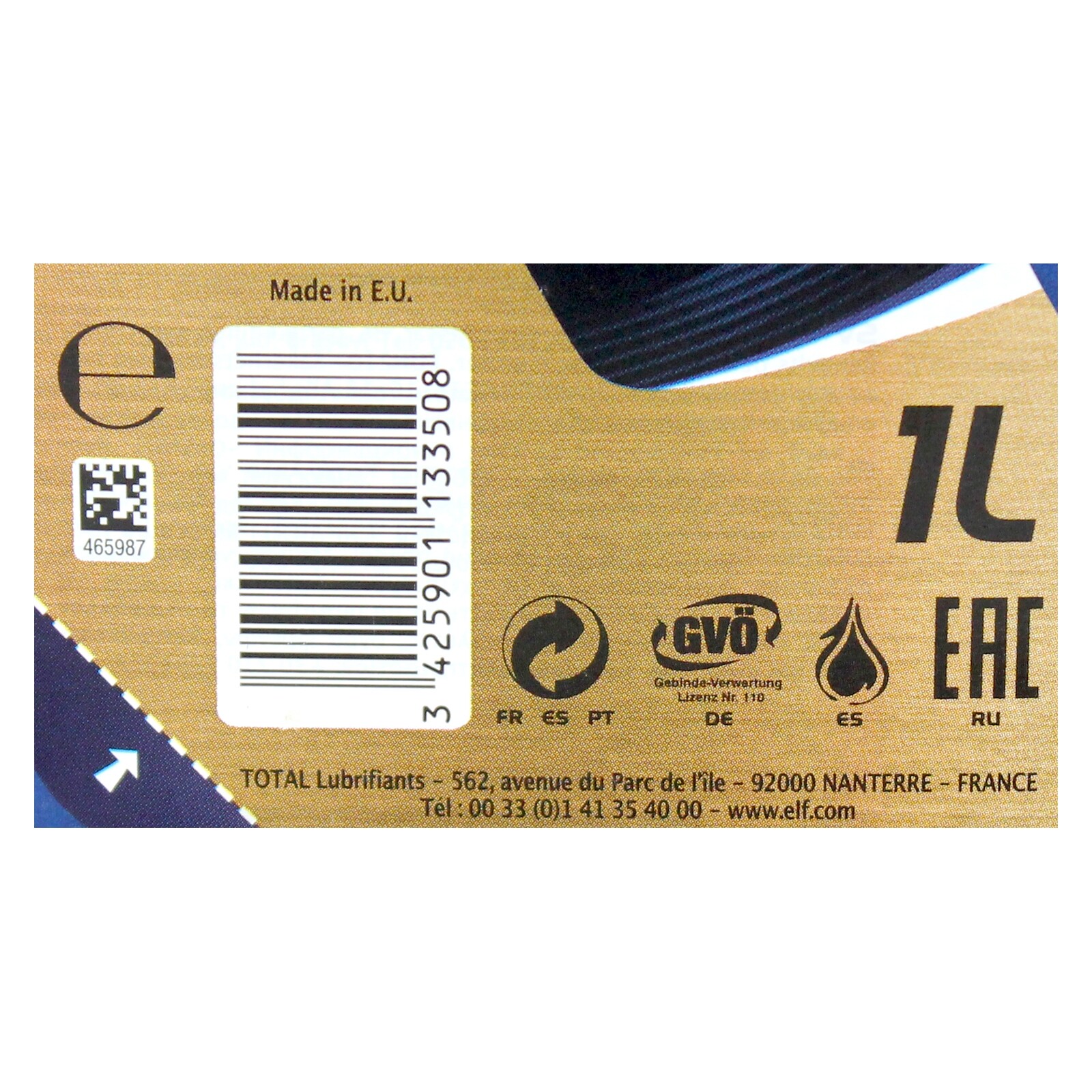 Elf Evolution R-Tech Elite 5w-30 5w30 Synthetic Engine Oil - 1 Litre 1L ...