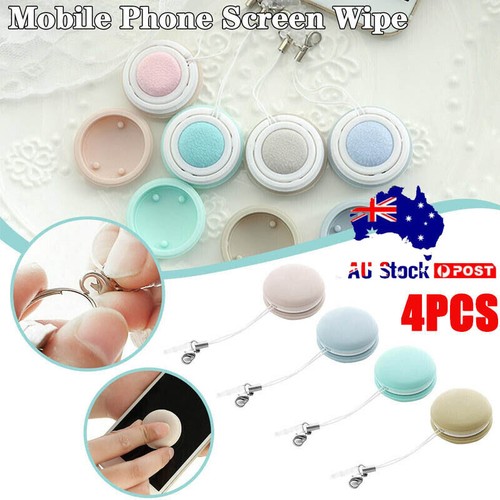 4Pcs Mobile Phone Screen Lens Wipe Glasses Cleaner Macaron Shape ...
