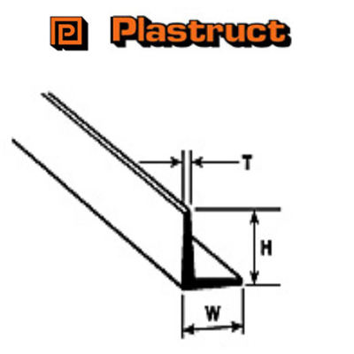 Plastruct AFS-4 Pack of 7 x 90 Degree Angle Plastic Mouldings 3.2 x 3.2 ...