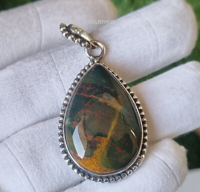 Loveable Bloodstone Ultimate Pendant 925 Sterling Silver Handmade Item ...