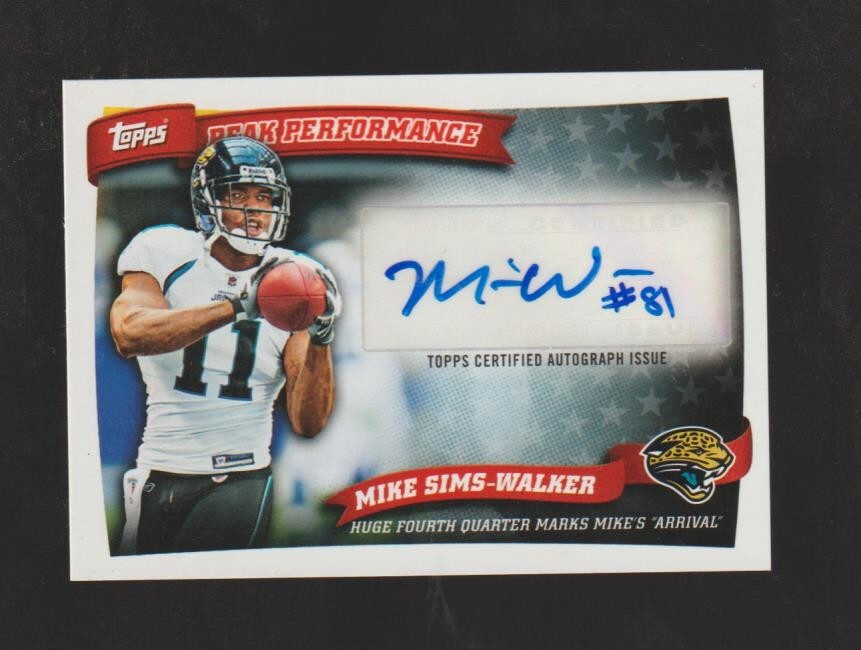 MIKE SIMS-WALKER, 2010 TOPPS PEAK PERFORMANCE #PPA-MSW, ROOKIE AUTO | eBay
