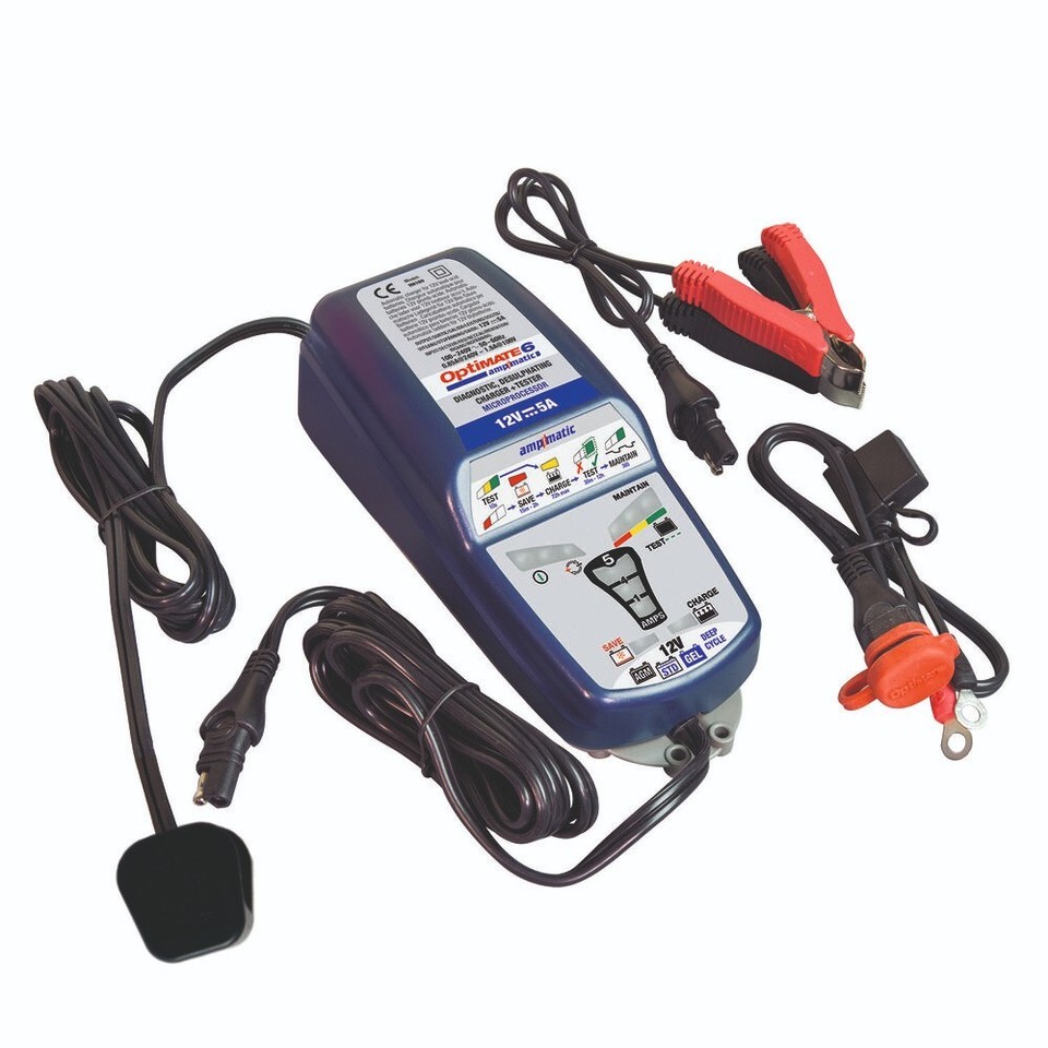 OPTIMATE 6 AMPMATIC CAR VAN BOAT MOTORHOME LEISURE BATTERY CHARGER ...