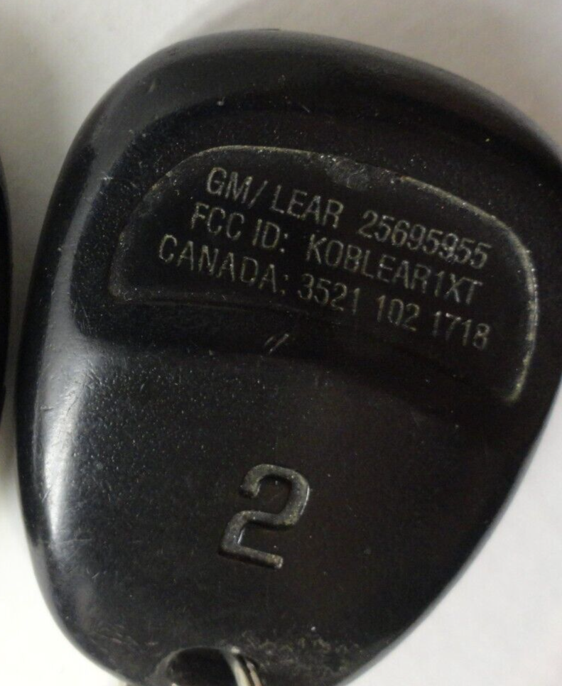 OEM GM Smart Remote Key FOB, DRIVER 2, 25695955 , FCC ID: KOBLEAR1XT | eBay
