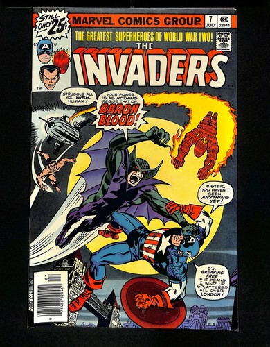 Invaders #7 1st Baron Blood Union Jack! Marvel 1976 | eBay